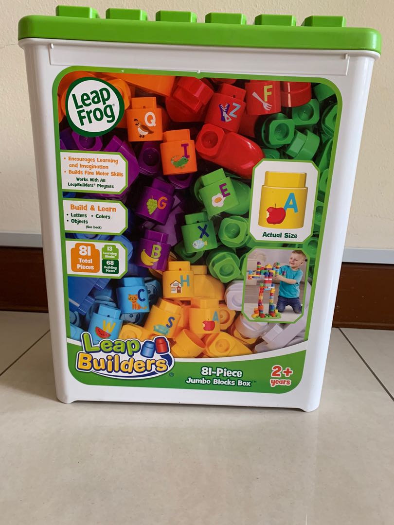 LeapFrog LeapFrog, LeapBuilders 81-Piece Jumbo Blocks Box, Babies ...