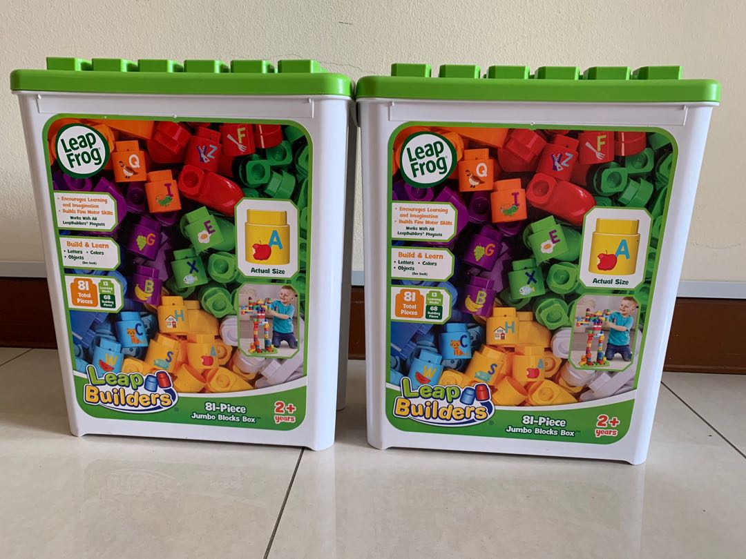 LeapFrog LeapFrog, LeapBuilders 81-Piece Jumbo Blocks Box, Babies ...