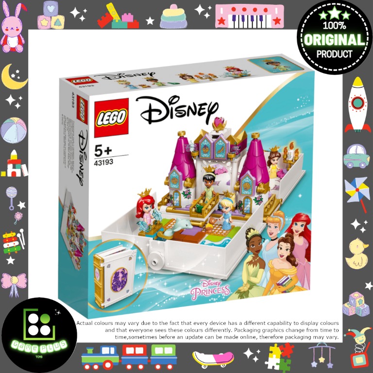 LEGO Disney 43193 Ariel, Belle, Cinderella and Tiana's Storybook ...
