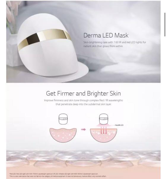 LG BWL1 Pra.L Derma LED Mask, Beauty & Personal Care, Face, Face Care ...