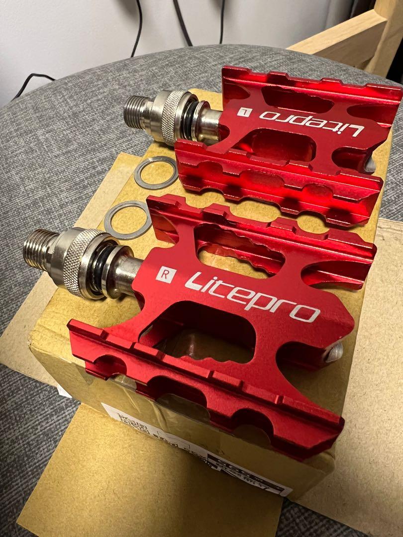 Litepro Quick Release pedals with holders, Sports Equipment, Bicycles ...