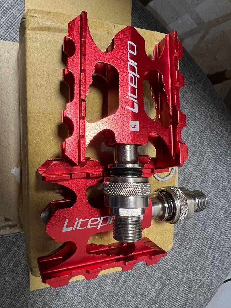 Litepro Quick Release pedals with holders, Sports Equipment, Bicycles ...