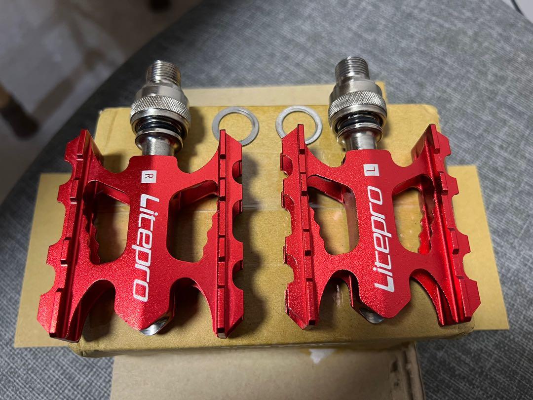 Litepro Quick Release pedals with holders, Sports Equipment, Bicycles ...