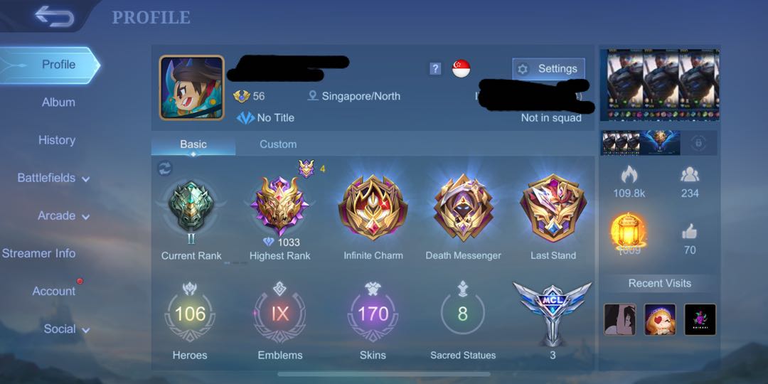 MLBB nice win rate account w nice skins, Video Gaming, Gaming ...