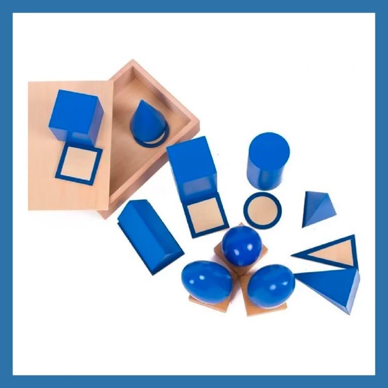 Montessori Geometry Solids - Shapes / Triangles / Square / Oval ...