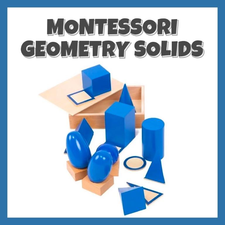 Montessori Geometry Solids - Shapes / Triangles / Square / Oval ...