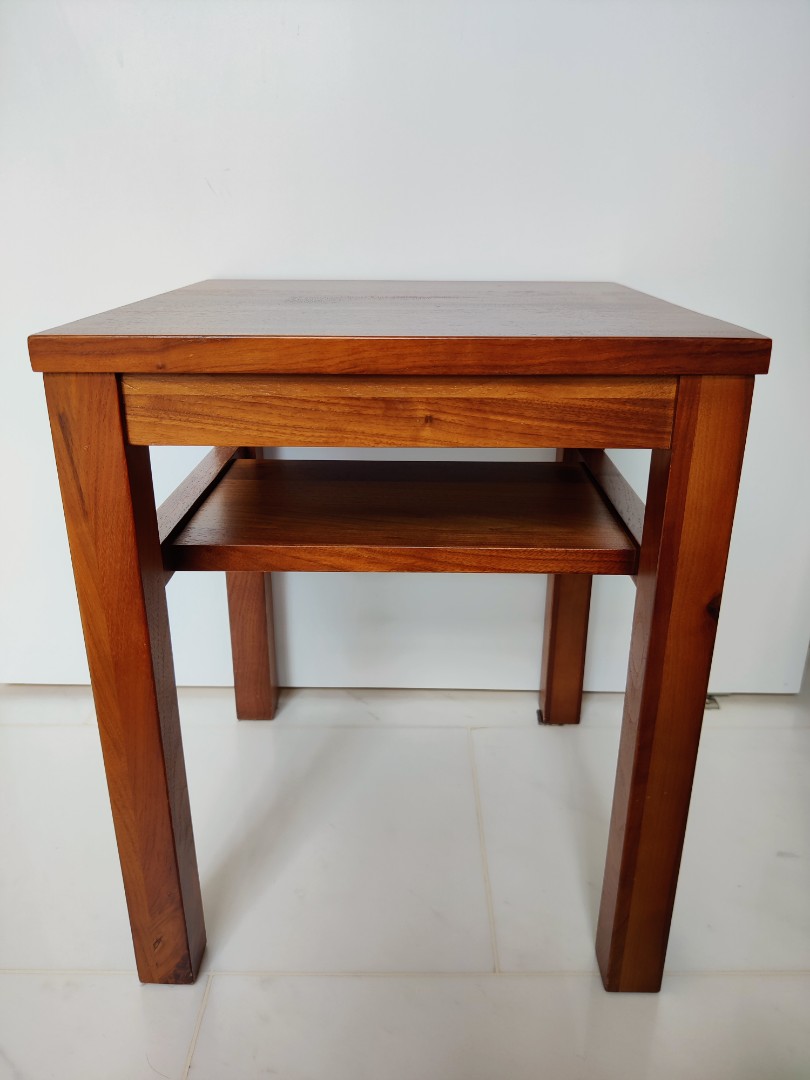 Muji Wooden Walnut Side Table, Furniture & Home Living, Furniture ...