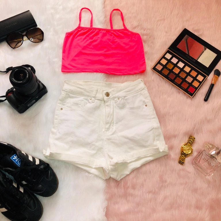 Neon Pink Baddie Top, Women's Fashion, Tops, Sleeveless on Carousell