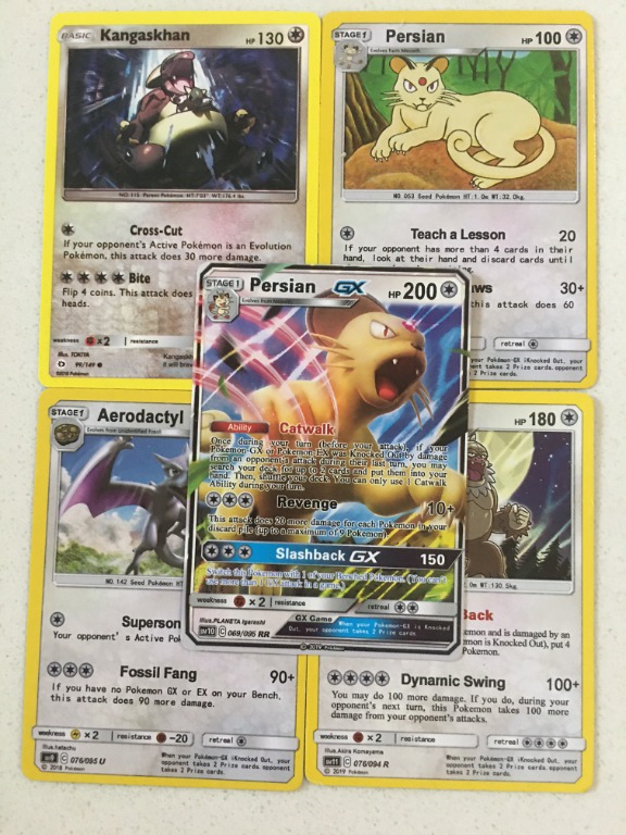 Normal type pokemon cards(1 GX, 4 normal), Hobbies & Toys, Toys & Games ...