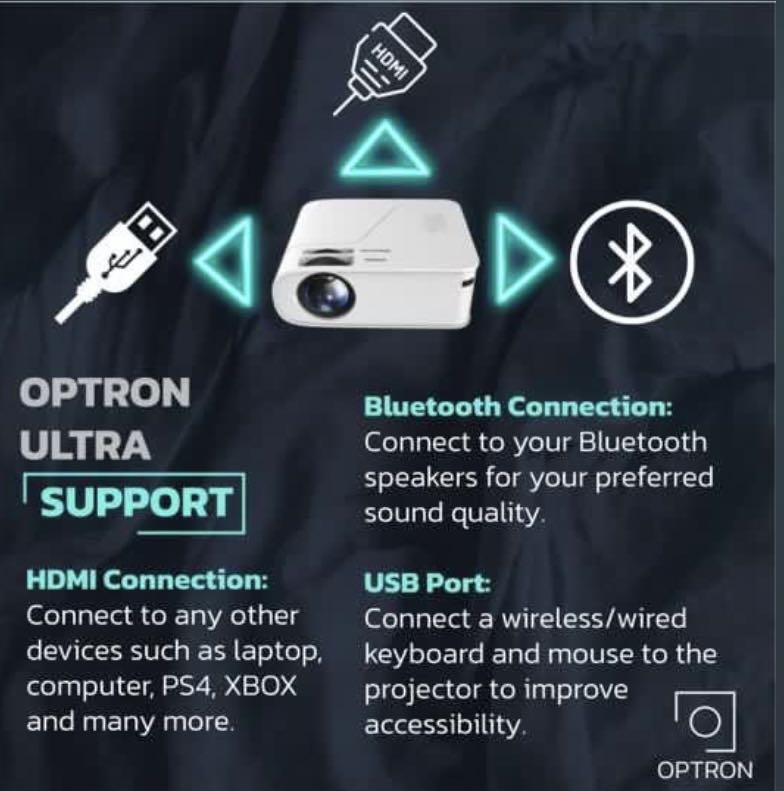 Optron Ultra Projector 4K HD (Retail $399), TV & Home Appliances, TV ...