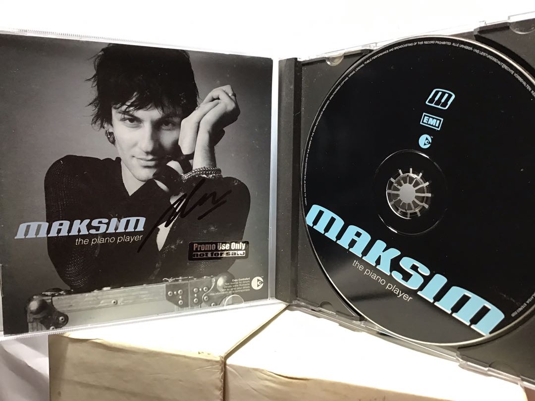 ORIGINAL 2003 PRESS Maksim - Piano Player OOP AUTOGRAPHED PROMO CD ...