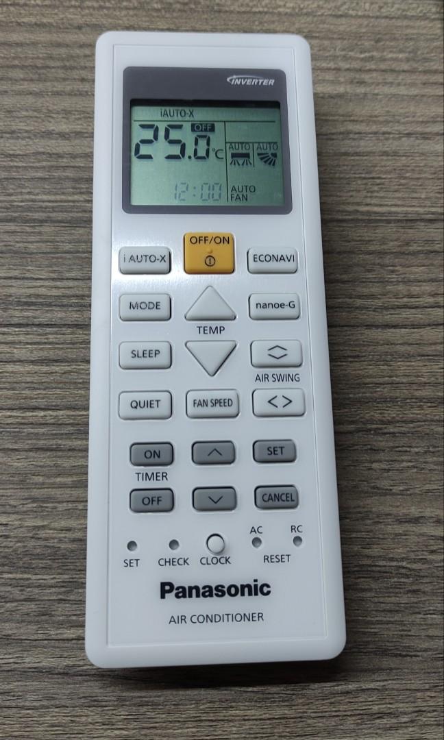 Original Panasonic aircon remote control, TV & Home Appliances, Air ...
