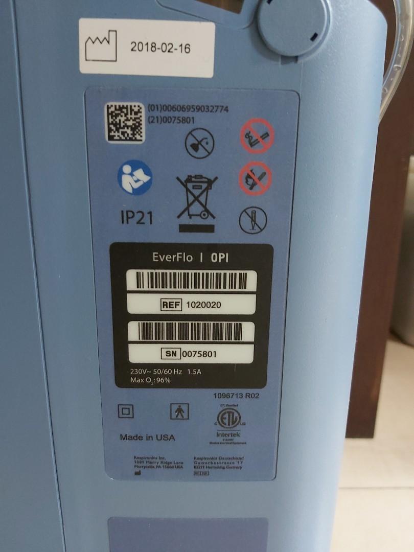 Philips Respironics Everflo OPI Oxygen Concentrator, Portable Oxygen ...