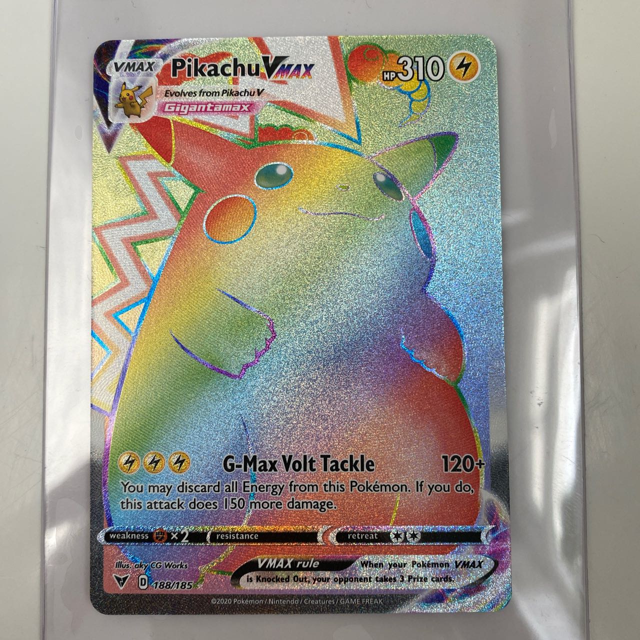 Pikachu VMax Hyper Rare - Pokemon Vivid Voltage Celebrations Rainbow ...