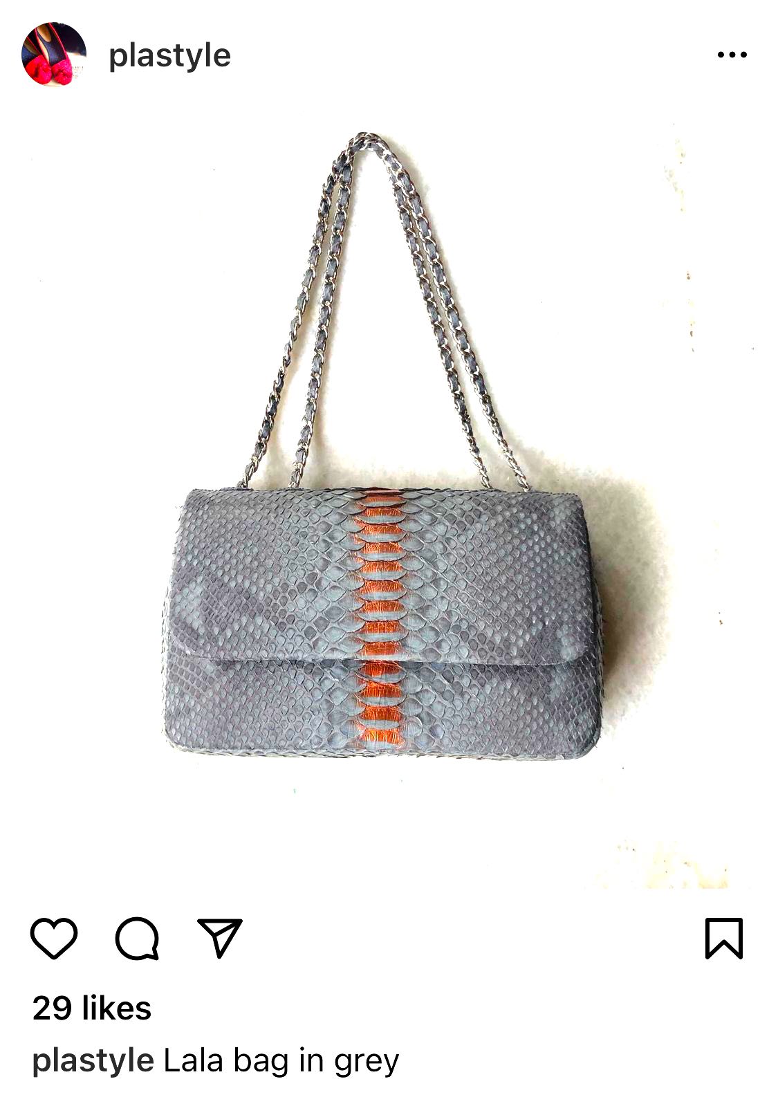 Pla Bag (@pla style) original, snake skin genuine leather. Simple yet ...