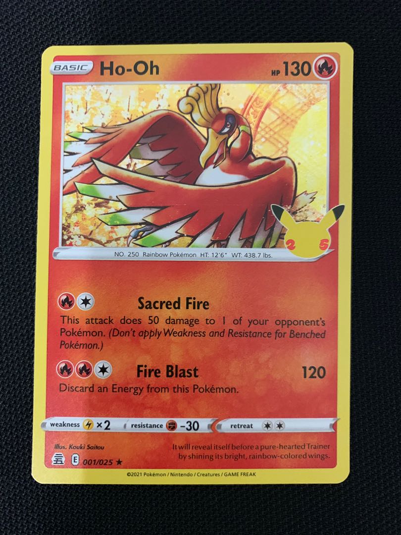 Pokemon TCG Celebrations : Ho-Oh. 25th Anniversary Set. Freshly pulled ...