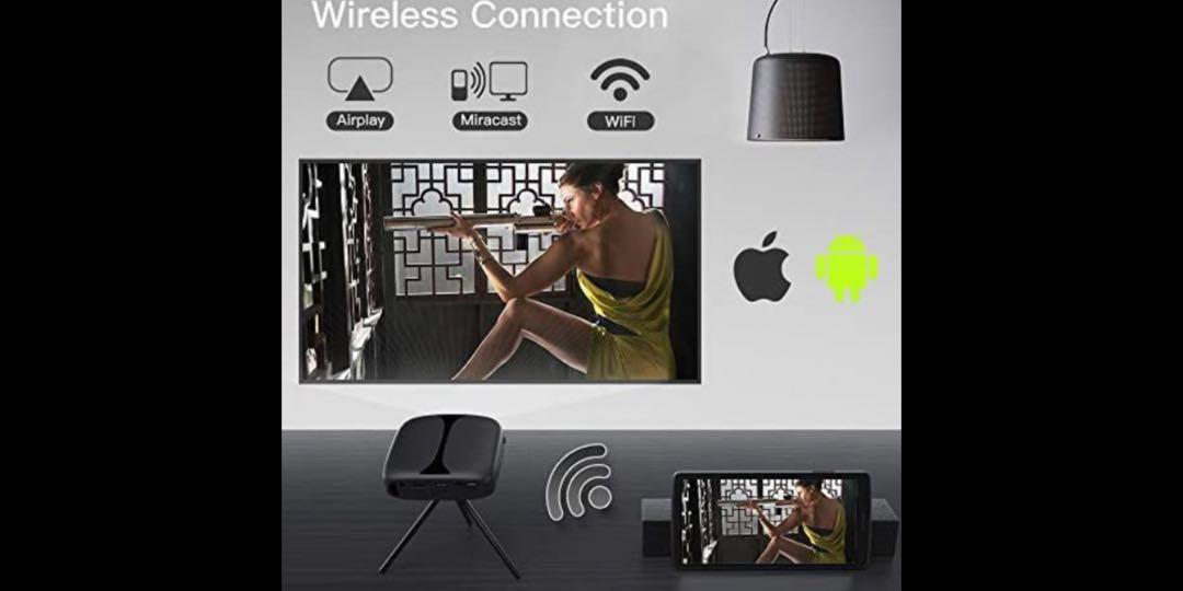 Projector ELEPHAS 3D Mini Projector, ELEPHAS 100 ANSI Lumen WiFi DLP ...