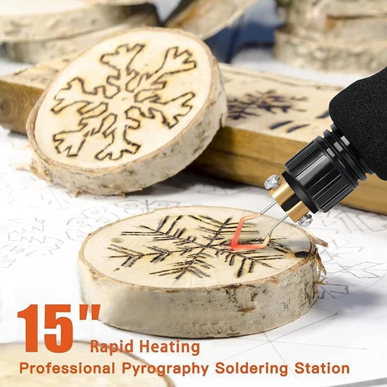 Pyrography Soldering Station with Transformer, Preciva Professional 939 ...