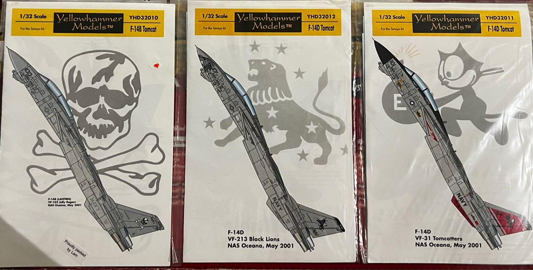 Rare - Yellowhammer Models Decals 1/32 F-14B/D, Hobbies & Toys, Toys ...