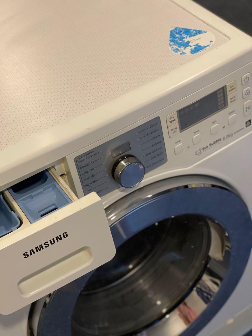 Samsung WF0804W8E 1400 rpm 8kg Bubble Wash Technology Washing Machine ...