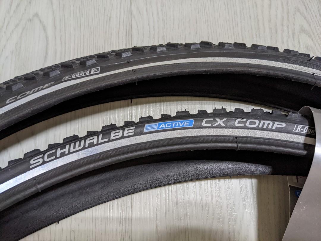 Schwalbe CX Comp Semi-slick Gravel Bike Tyres 700c x 35c, Sports ...