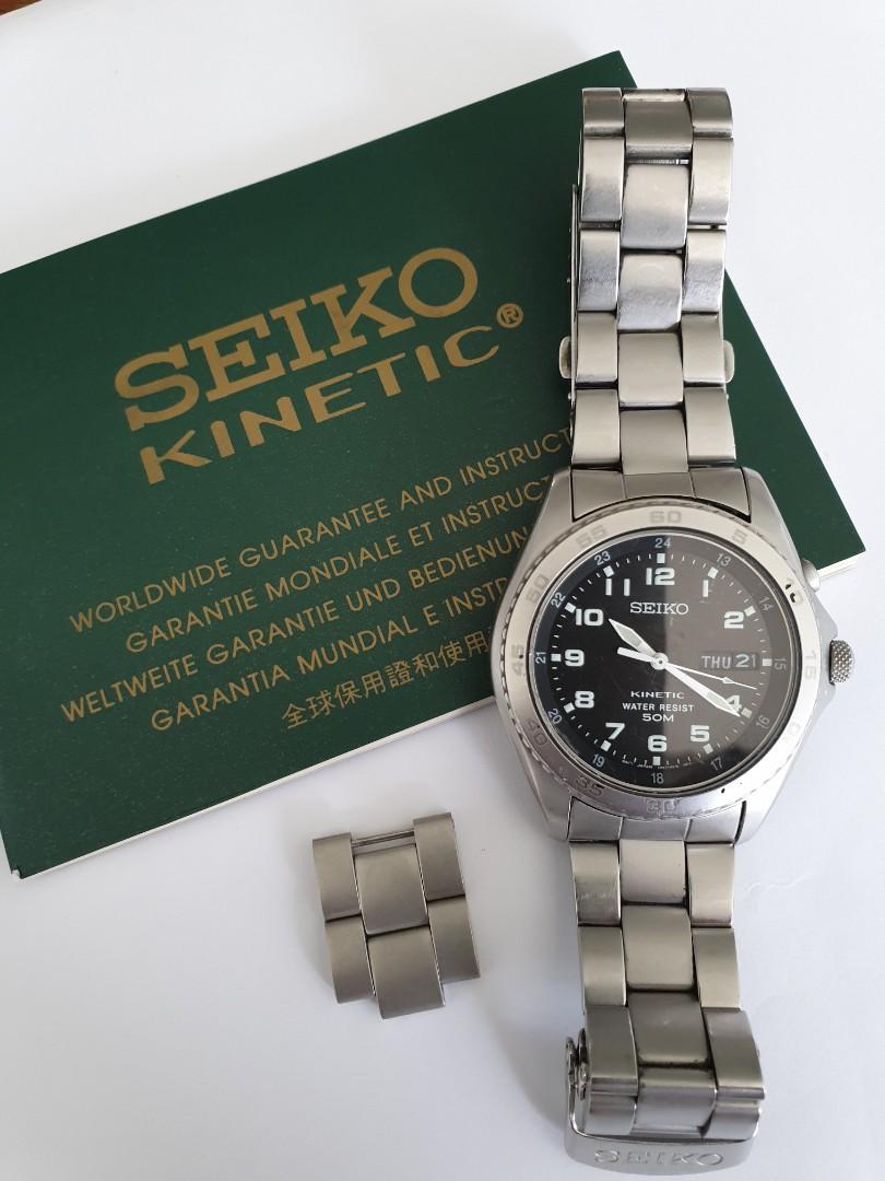 Seiko military kinetic 5M63, Men's Fashion, Watches & Accessories ...