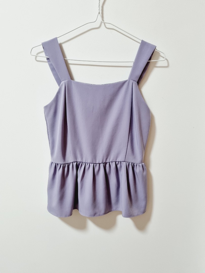 Sleeveless Lilac Top, Women's Fashion, Tops, Sleeveless on Carousell