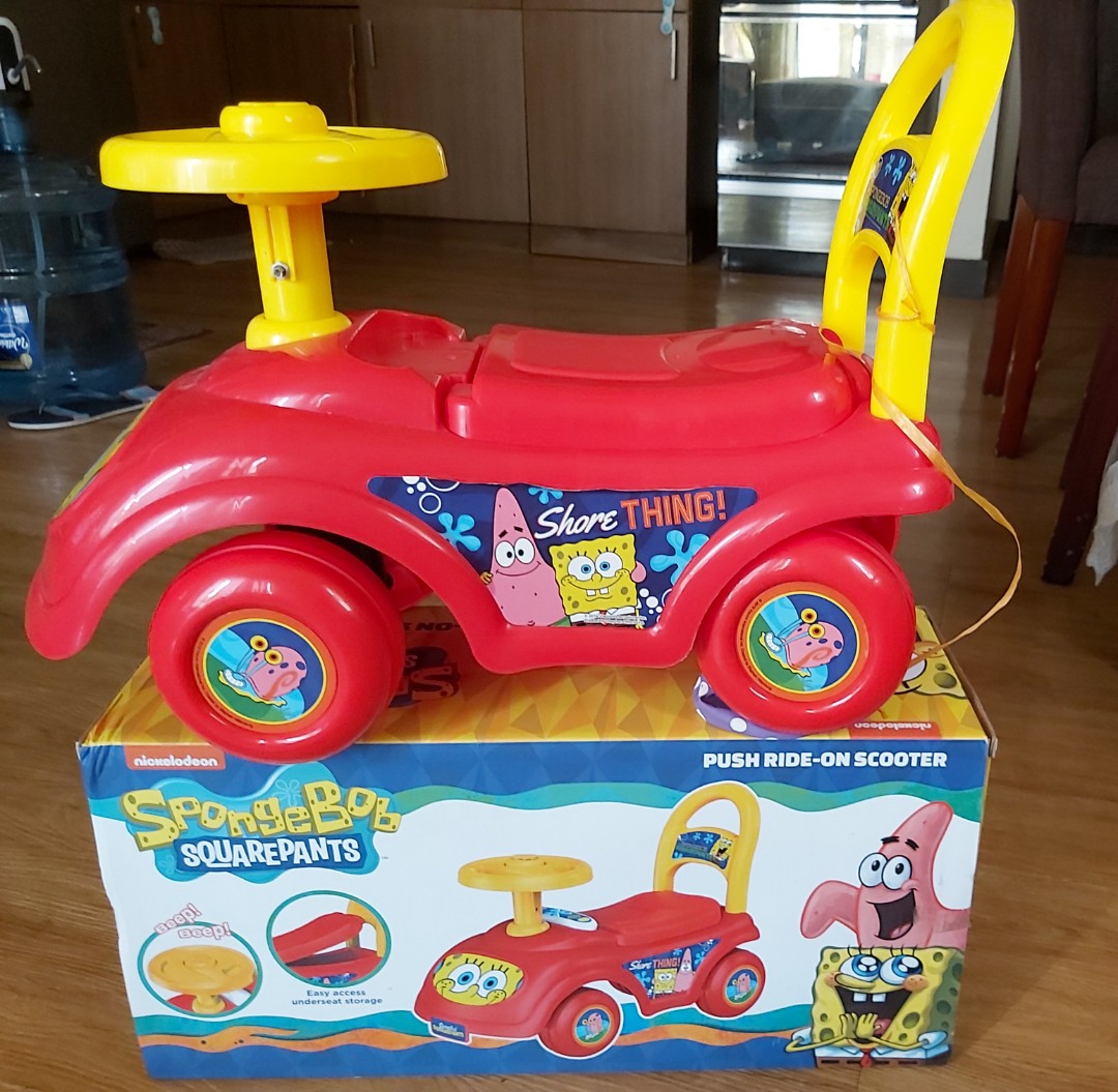 Spongebob push Ride scooter, Babies & Kids, Infant Playtime on Carousell