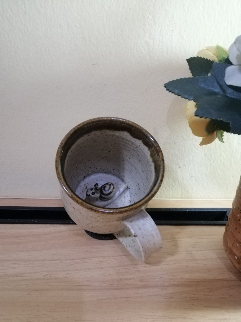 Stoneware mug (snail inside), Furniture & Home Living, Kitchenware ...