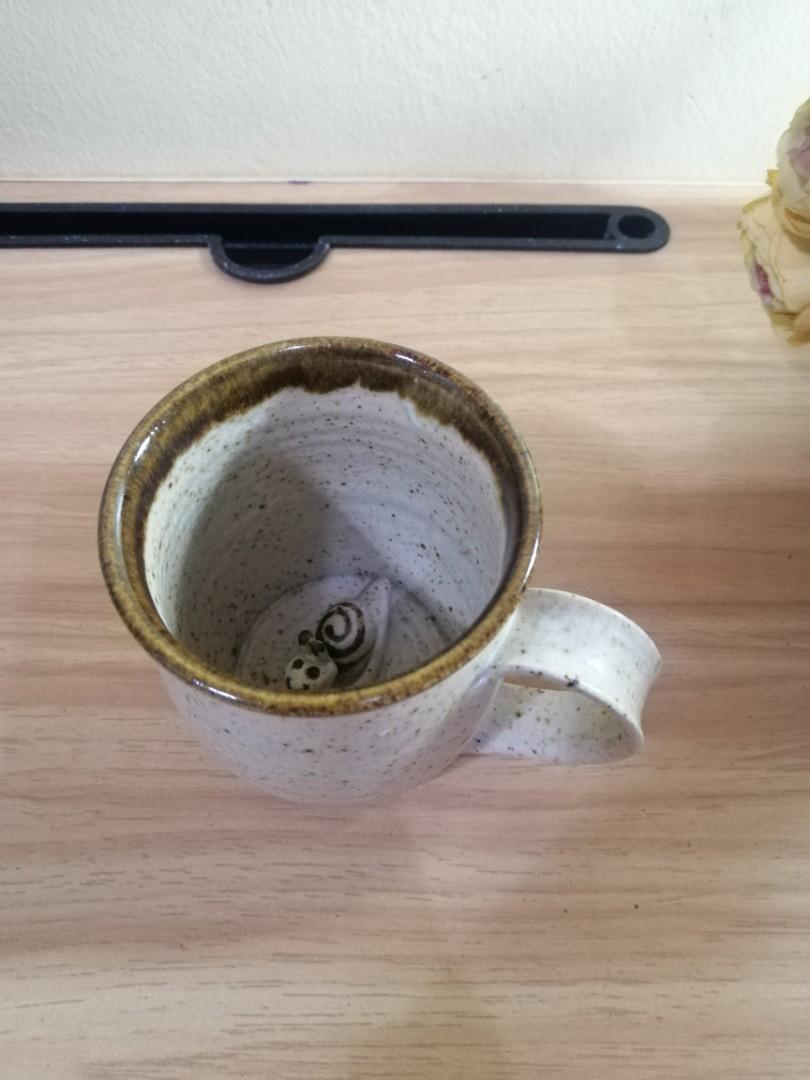 Stoneware mug (snail inside), Furniture & Home Living, Kitchenware ...