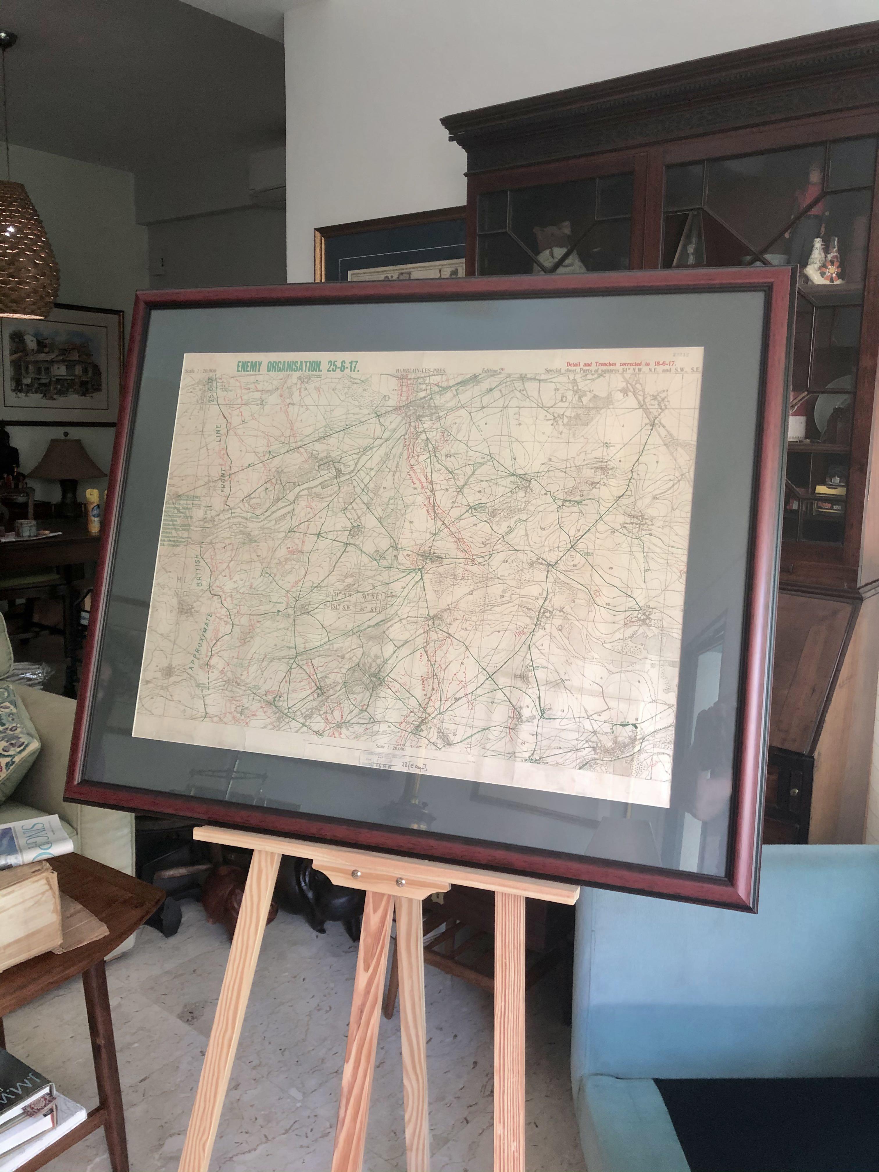 Stunning Original WW2 Trench Map 25/06/1917 Rare, Hobbies & Toys ...