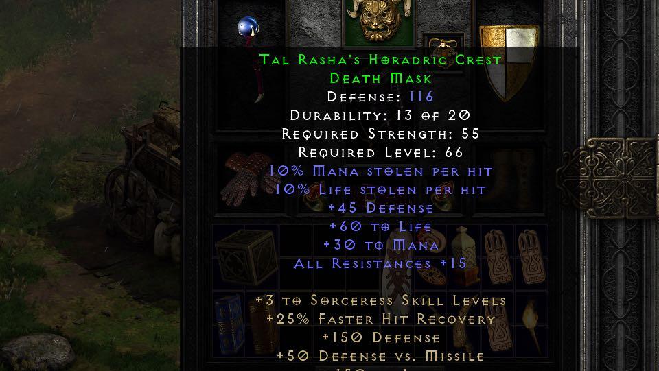 Tal Rasha Full Set D2R Diablo 2 Resurrected, Video Gaming, Gaming ...