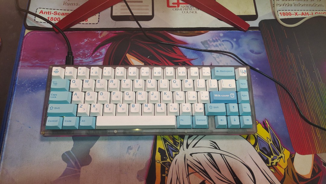 Tan67r2 Polycarbonate 65% Gasket mounted keyboard, Computers & Tech ...