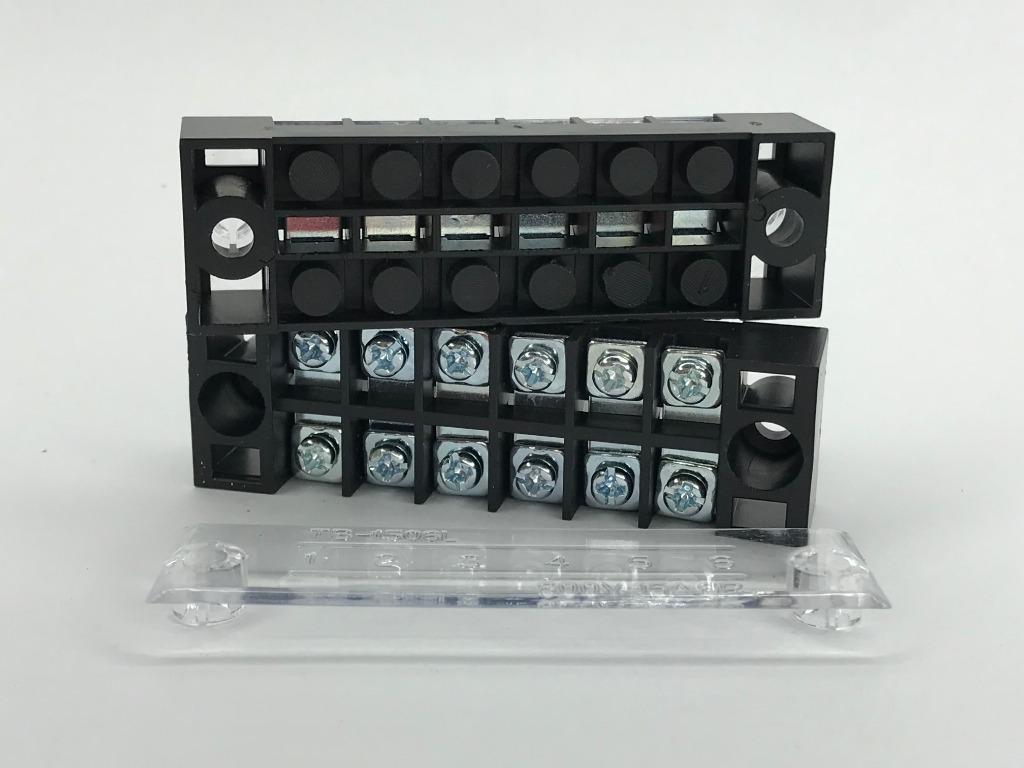 TERMINAL BLOCK with COVER, BLACK, AMPERE 15A/ 20A/ 35A, 600V, POLE 3P, 4P, 6P, 8P, 10P, 12P ...