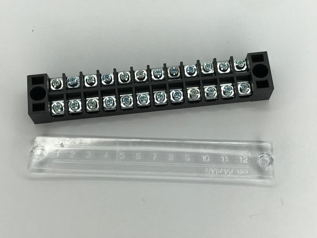 TERMINAL BLOCK with COVER, BLACK, AMPERE 15A/ 20A/ 35A, 600V, POLE 3P, 4P, 6P, 8P, 10P, 12P ...