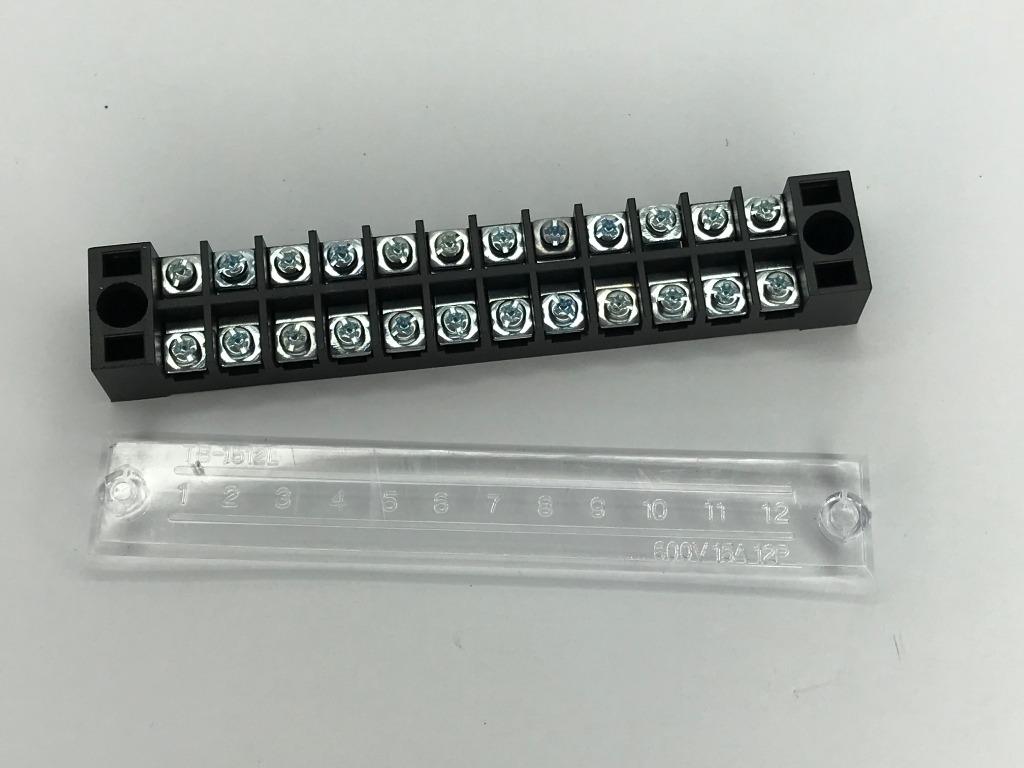 TERMINAL BLOCK with COVER, BLACK, AMPERE 15A/ 20A/ 35A, 600V, POLE 3P ...