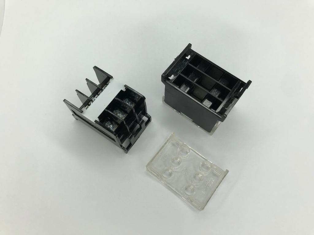 TERMINAL BLOCK with COVER, BLACK, AMPERE 15A/ 20A/ 35A, 600V, POLE 3P, 4P, 6P, 8P, 10P, 12P ...