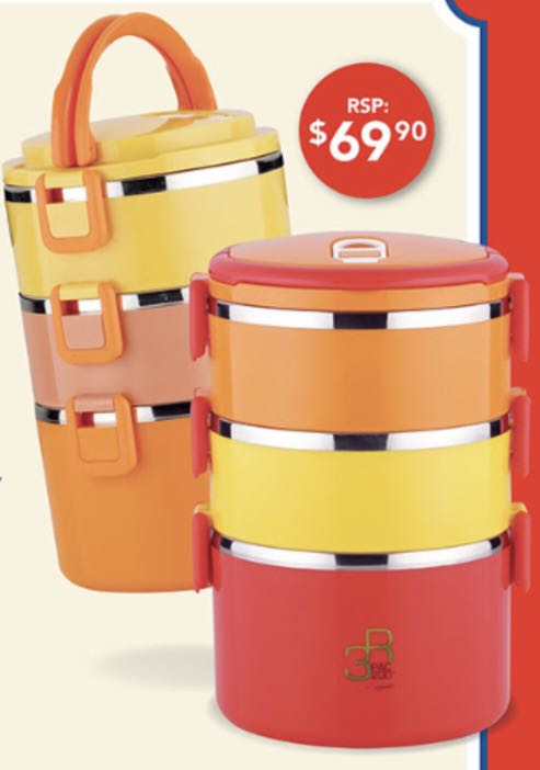Tingkat 3-Tier Lunch Box (2.4L) La Gourmet, Furniture & Home Living ...