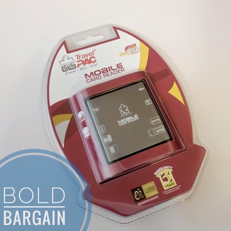 Travel PAC Mobile Card Reader for SD MMC RS-MMC Mini Stick MS Pro DUO T ...