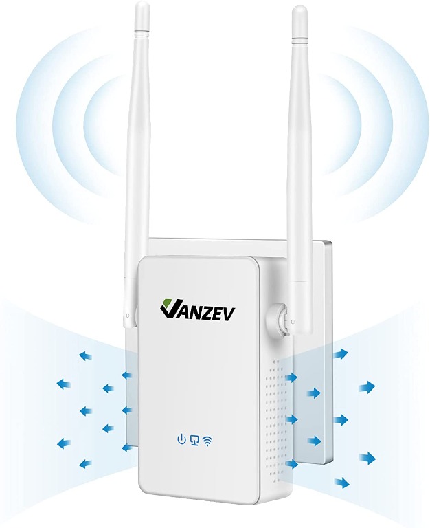 VANZEV Wifi Booster Range Extender 1200Mbps, Powerful Extend Dual Band ...