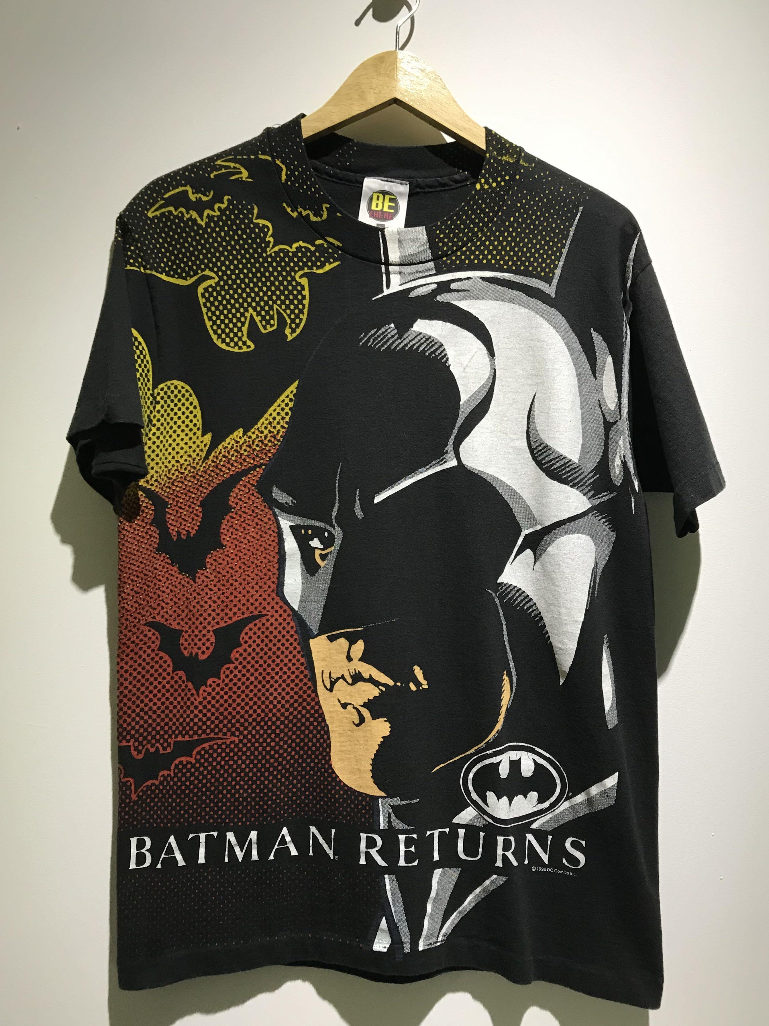 VINTAGE BATMAN RETURN 1992 MOVIE VTG FULLPRINT AOP JOKER MARVEL DC ...