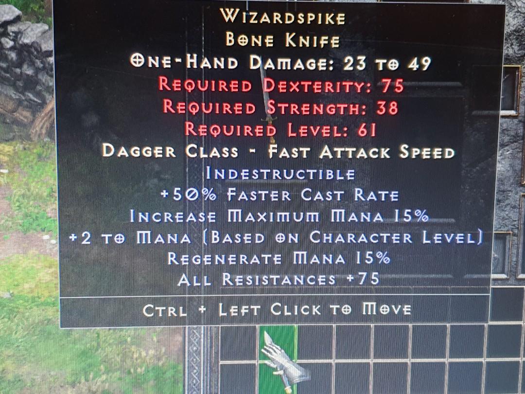 Wizardspike Bone Knife Diablo 2 Resurrected D2R (PC/PS4/PS5/Switch ...