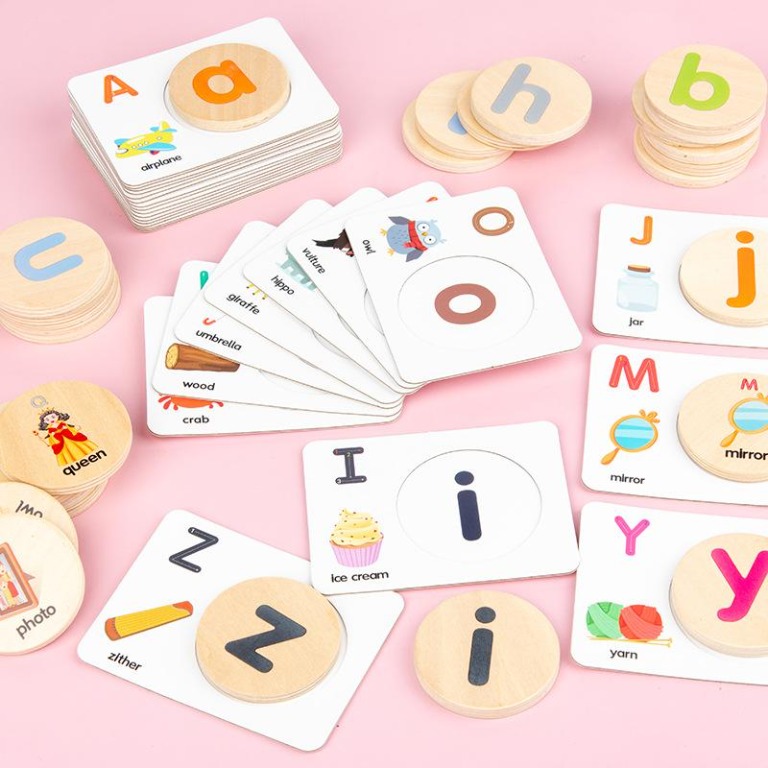 Wooden Educational Montessori Early Learning Word Spelling Letter 3 In ...