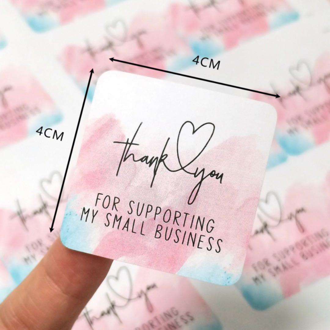 [$5 for 40pcs] Thank You Package Decoration Sealing Labels Stickers ...