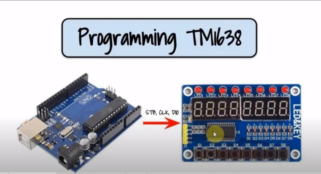 Arduino Project Module (not including UNO) : 8 x Key + 8 x LED + 8 x 7 Segment module base on TM ...