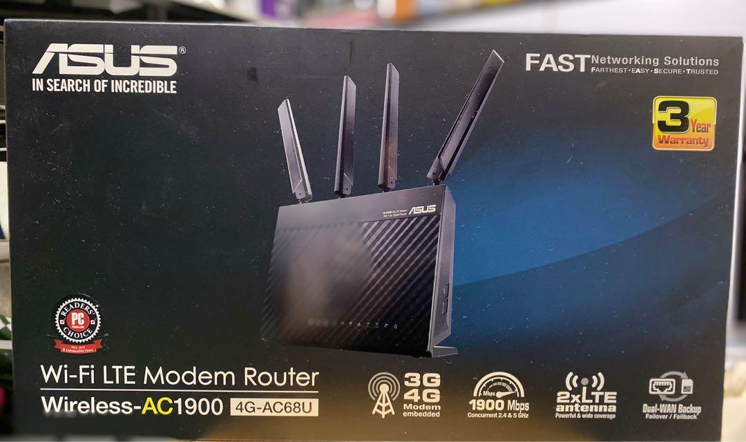 ASUS modem router, 電腦＆科技, 電腦周邊及配件, Wifi及上網相關產品 - Carousell
