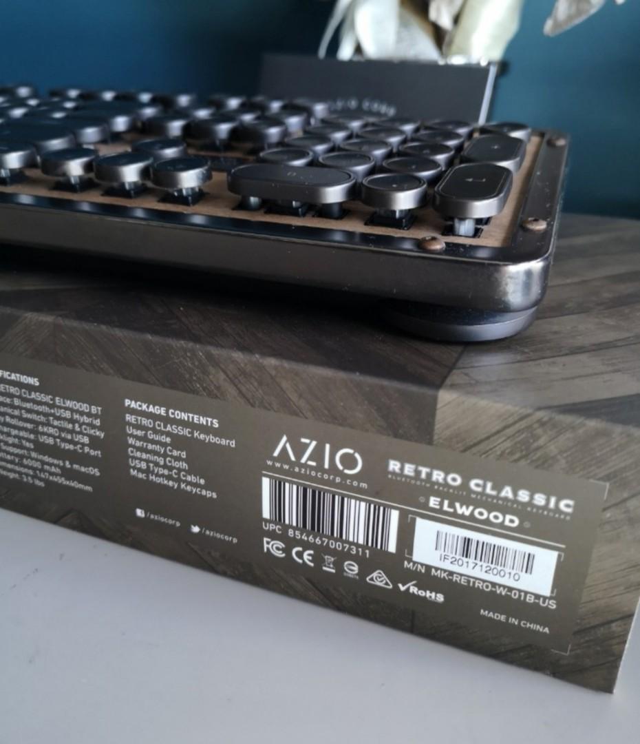 Azio Retro Classic Bluetooth (Elwood) - Luxury Vintage Backlit ...