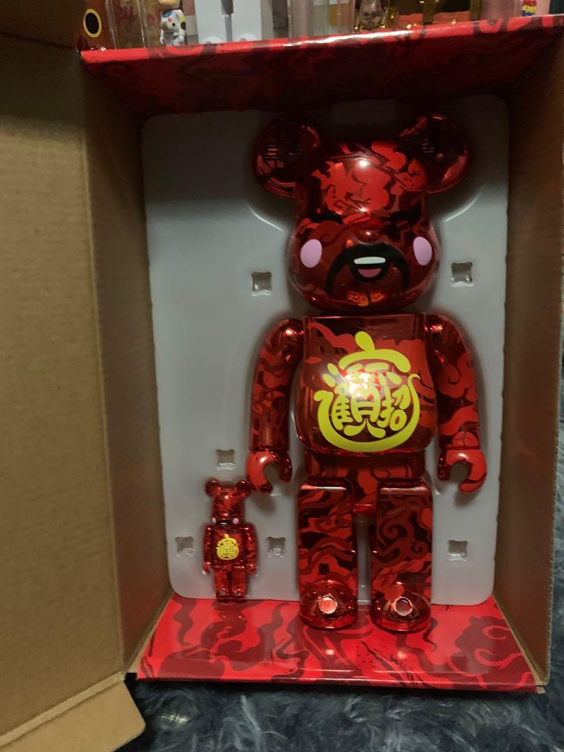 Bearbrick RED ACU 400% & 100%, Hobbies & Toys, Toys & Games on Carousell