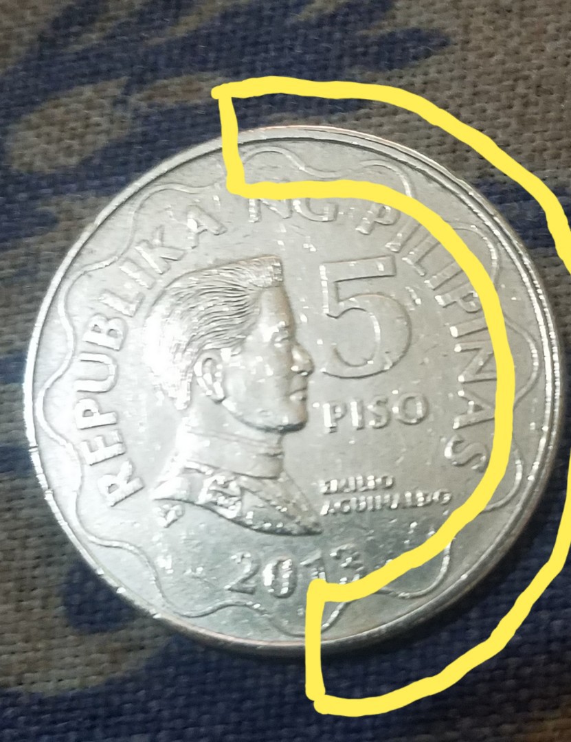 Bsp coin series 5 peso error coin double Rim, Hobbies & Toys ...