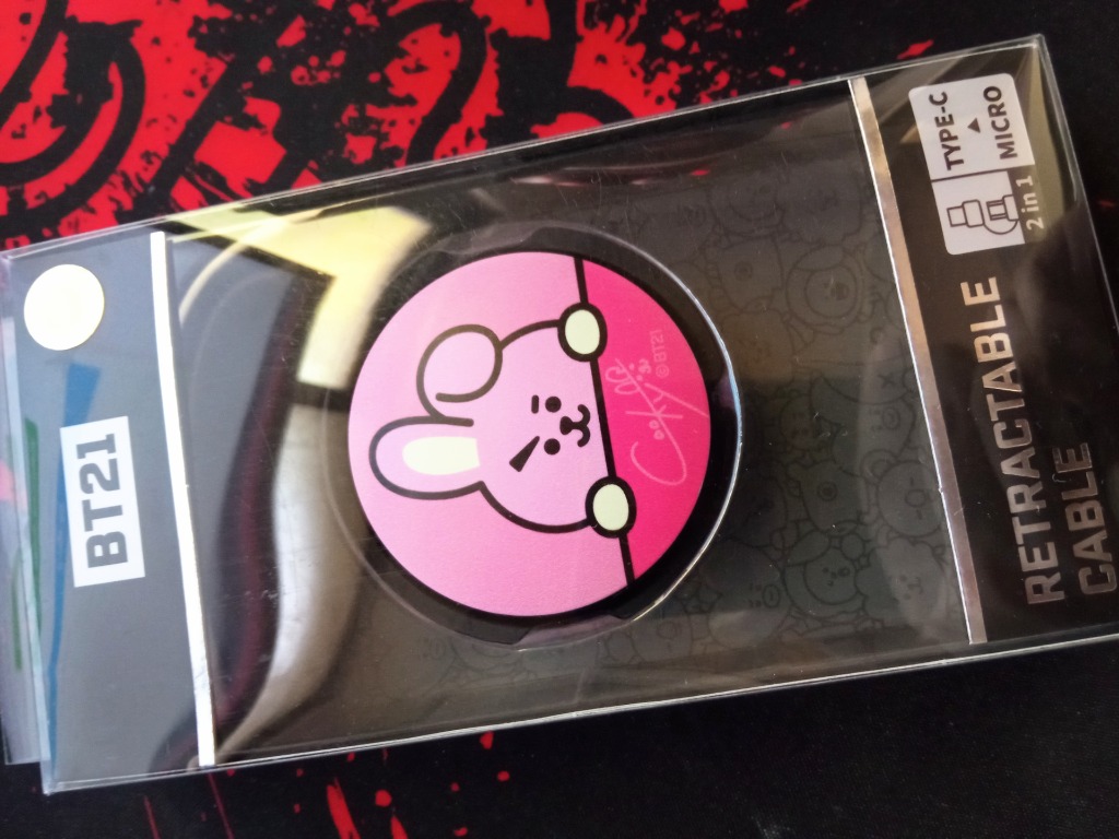 BTS Retractable Cable Type C/Micro Usb (BTS Original Merch), Mobile ...